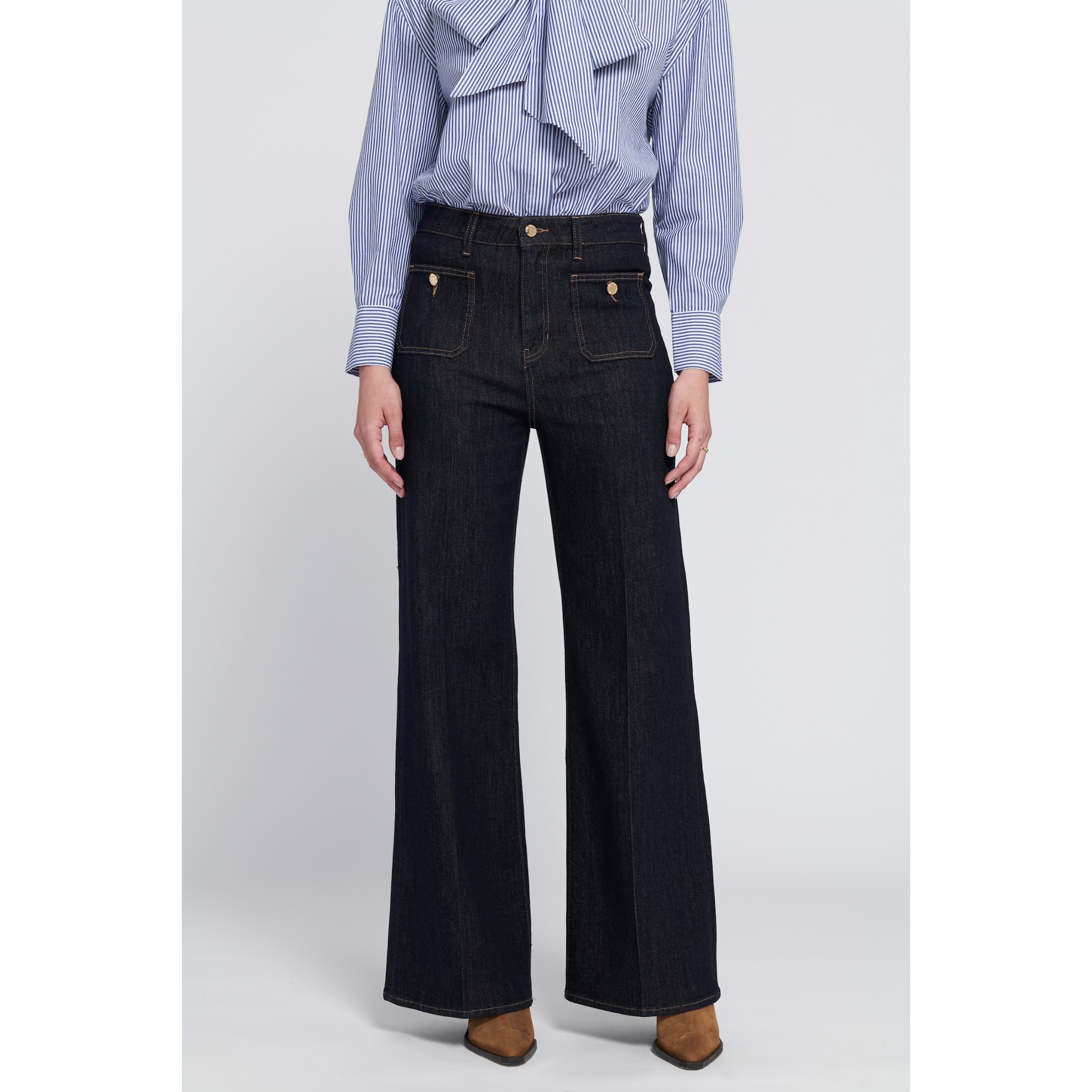 ELLE Patch Pocket Wide Leg Denim Pant - TSC.ca