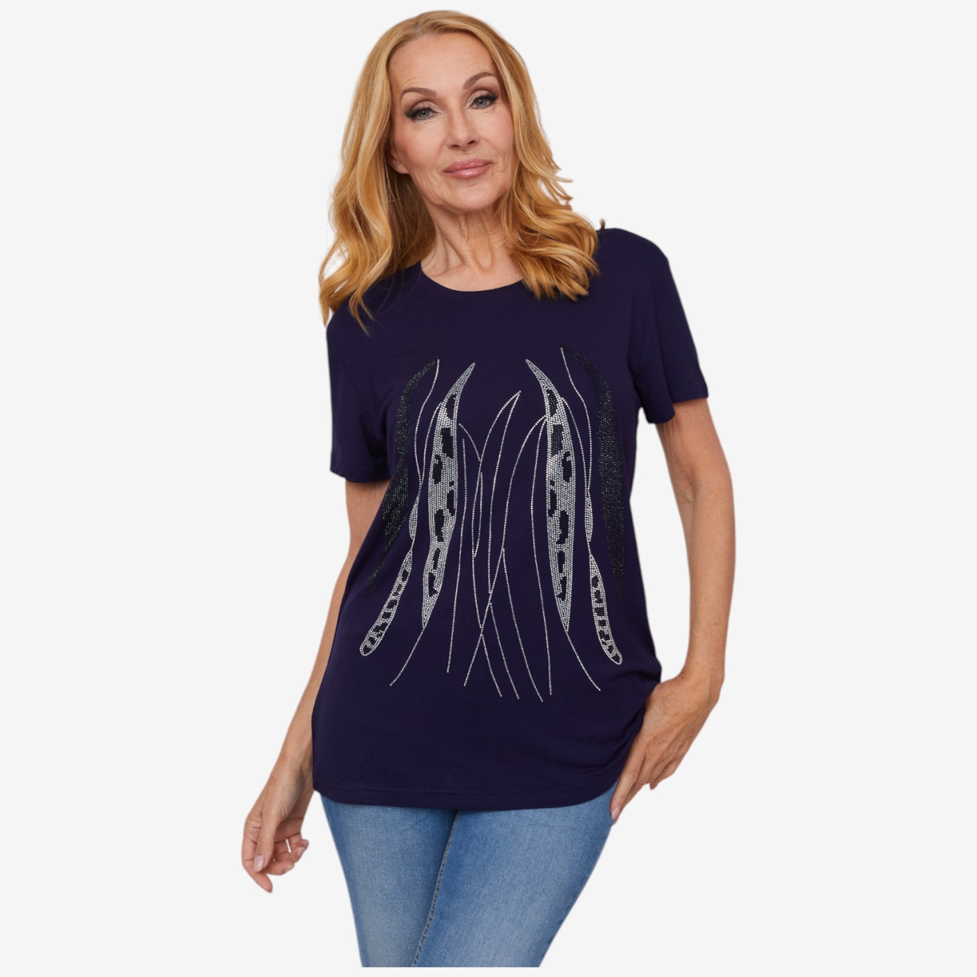 Brian Bailey Crewneck Tee with Sparkle Print - TSC.ca