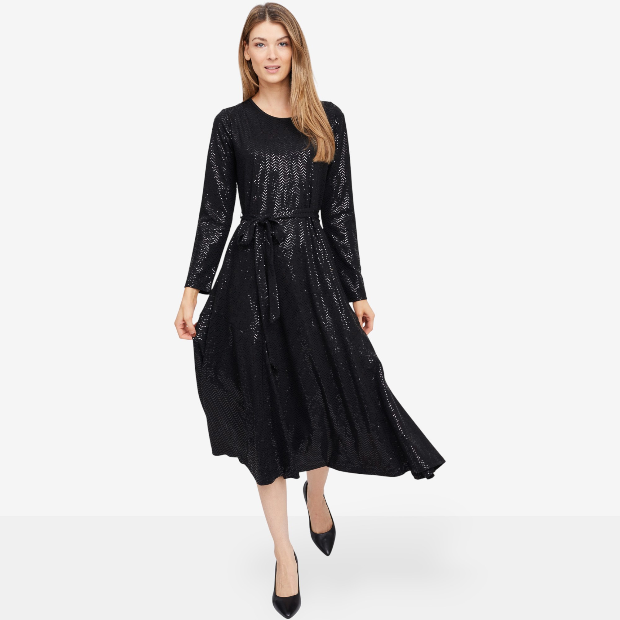Nina Leonard Self Sash Dress - TSC.ca