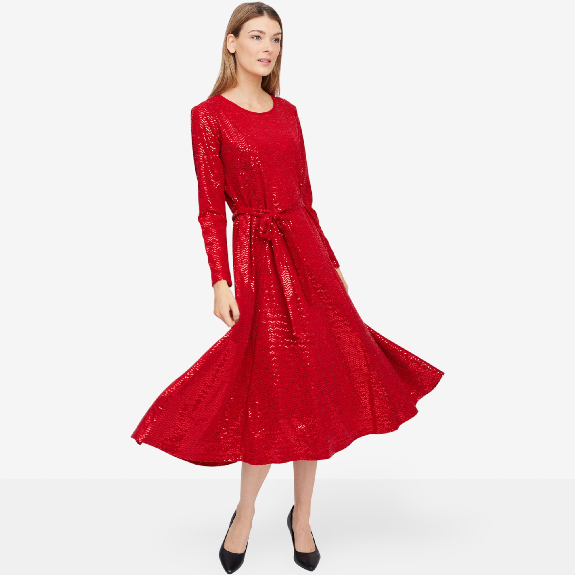 Nina Leonard Self Sash Dress - TSC.ca