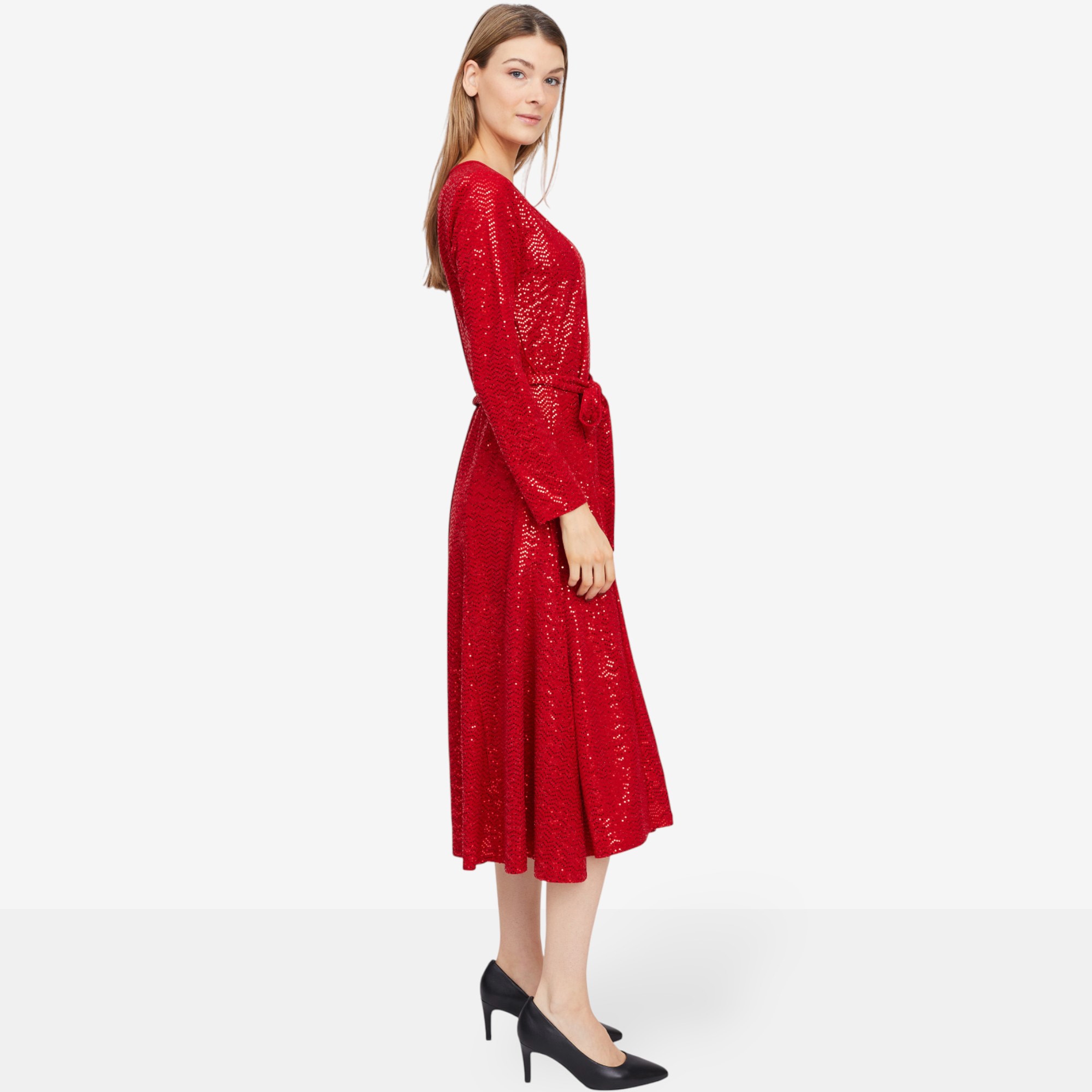 Nina Leonard Self Sash Dress - TSC.ca