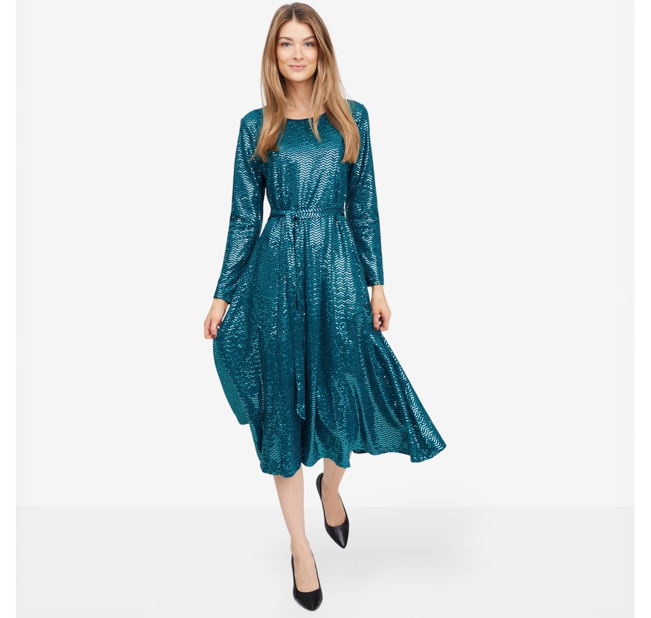 Nina Leonard Self Sash Dress - TSC.ca