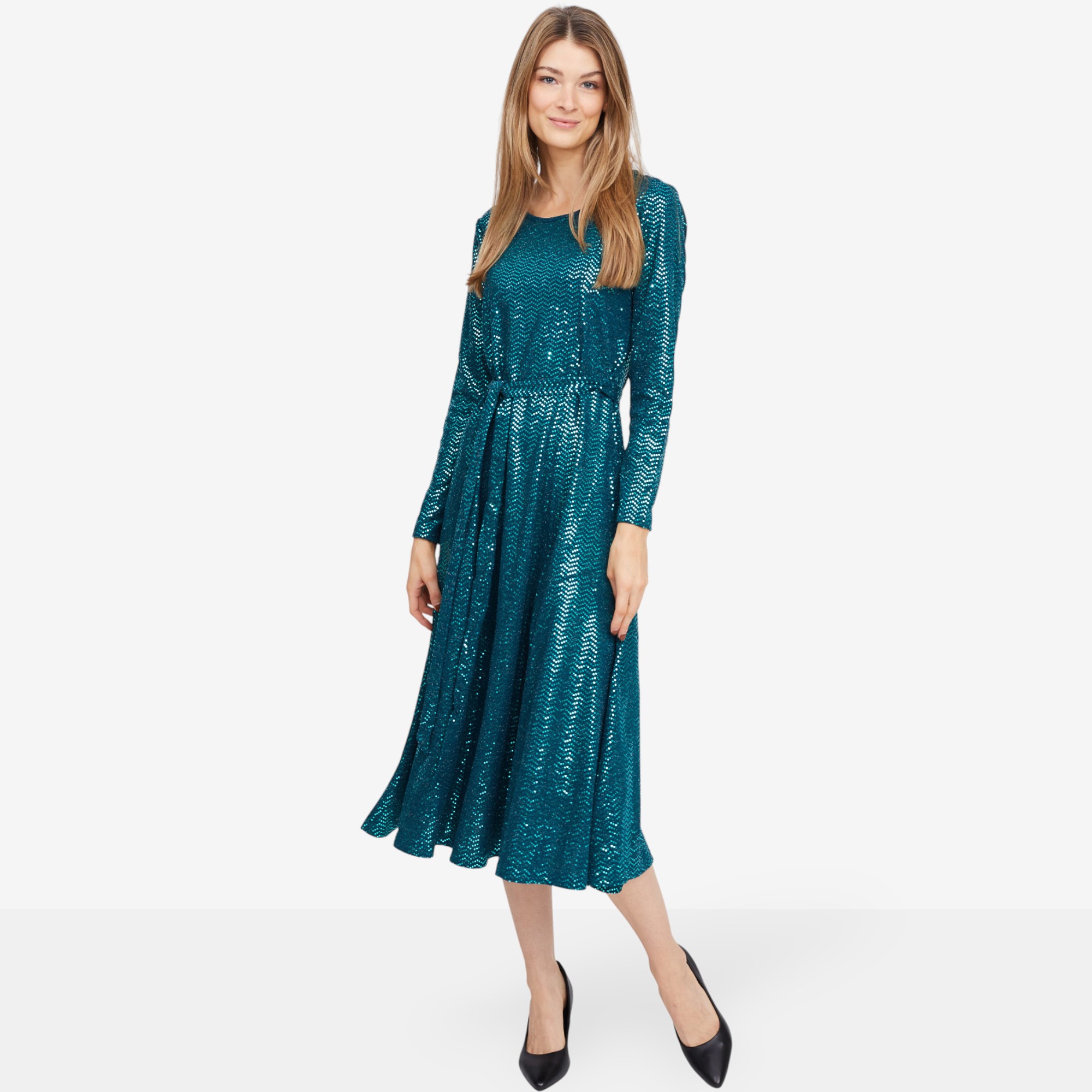 Nina Leonard Self Sash Dress - TSC.ca