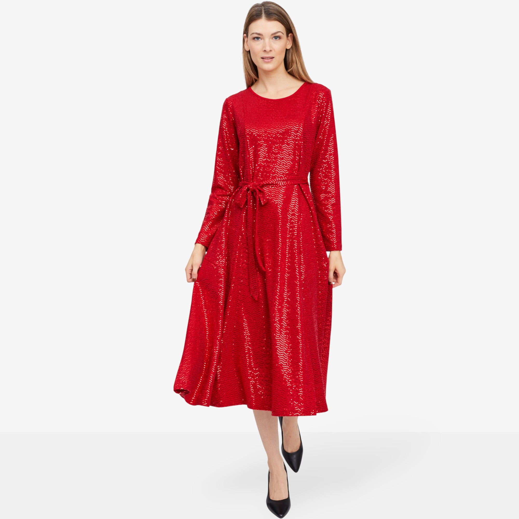 Nina Leonard Self Sash Dress - TSC.ca