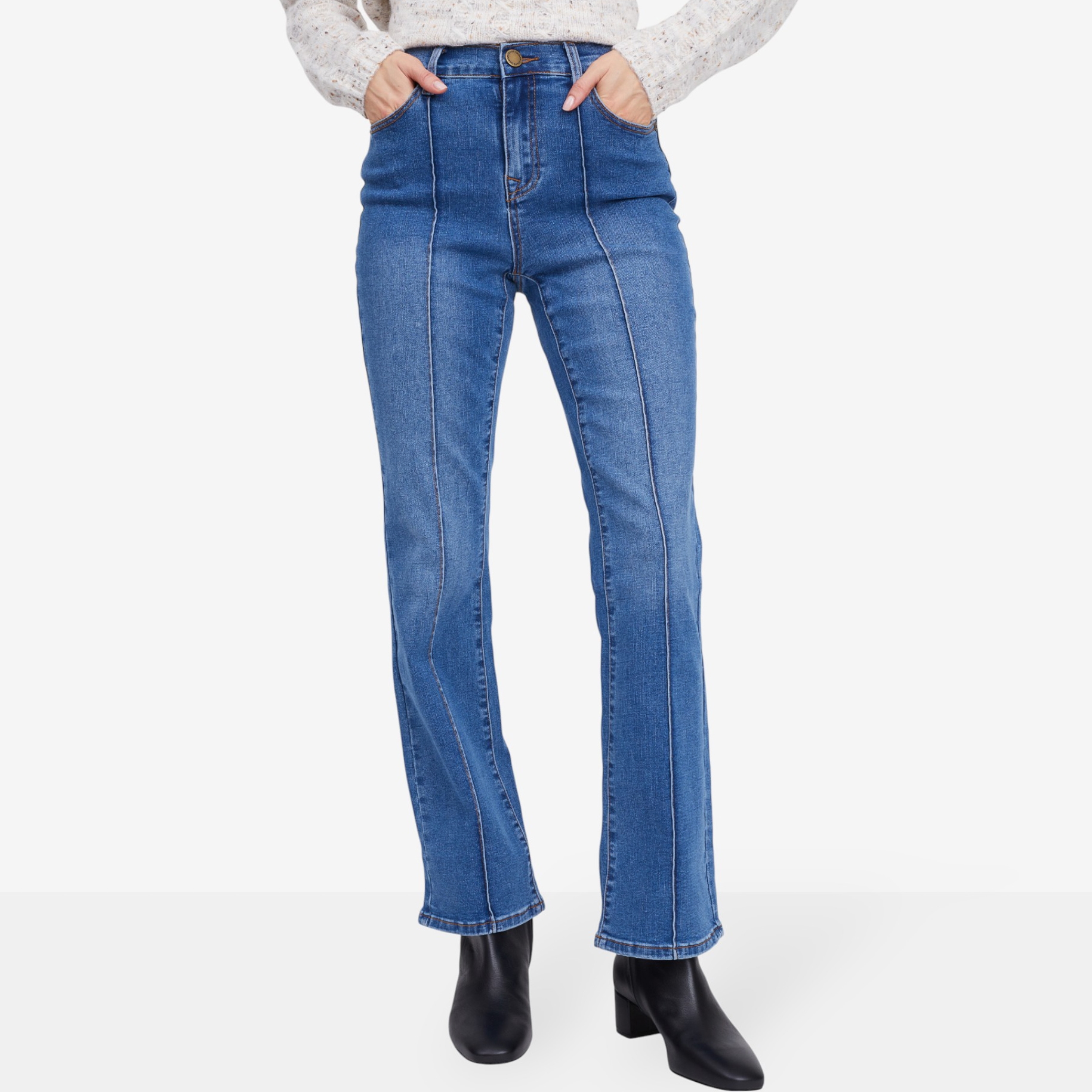 Diane Gilman New Classic Stretch Pintuck Bootcut Jean - TSC.ca