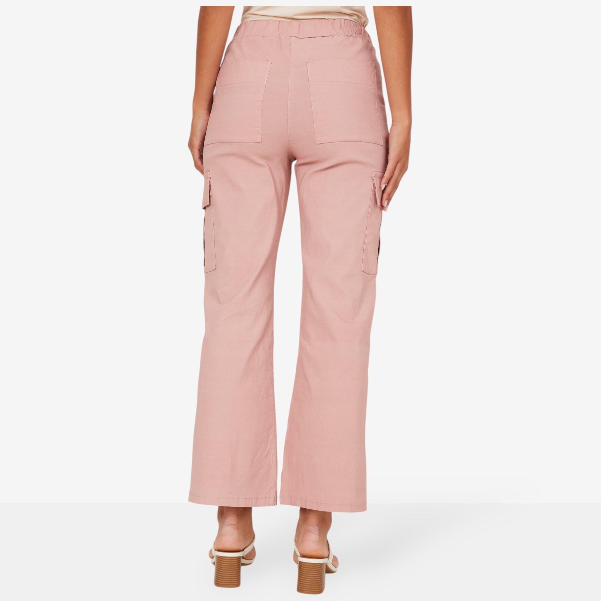 M Made In Italy Straight Leg Pull On Cargo Pant with Patch Pockets - TSC.ca