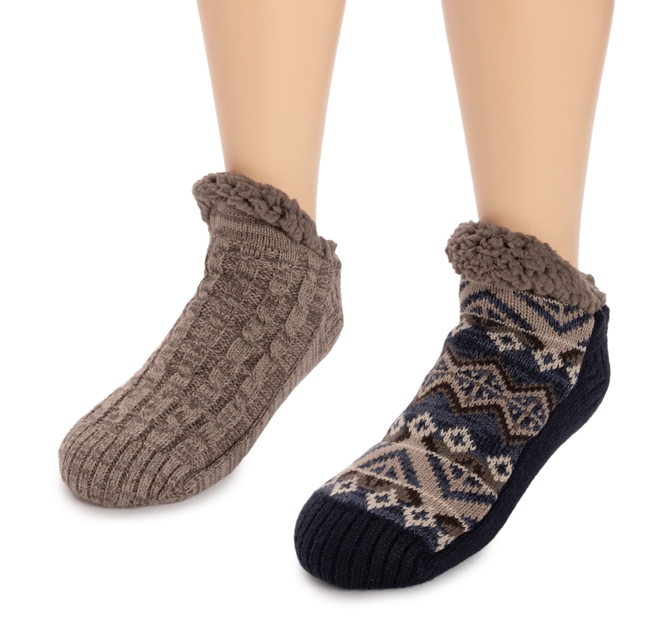 Muk Luks Men's Aloe Infused Shortie Cabin Socks (set of 2) - TSC.ca