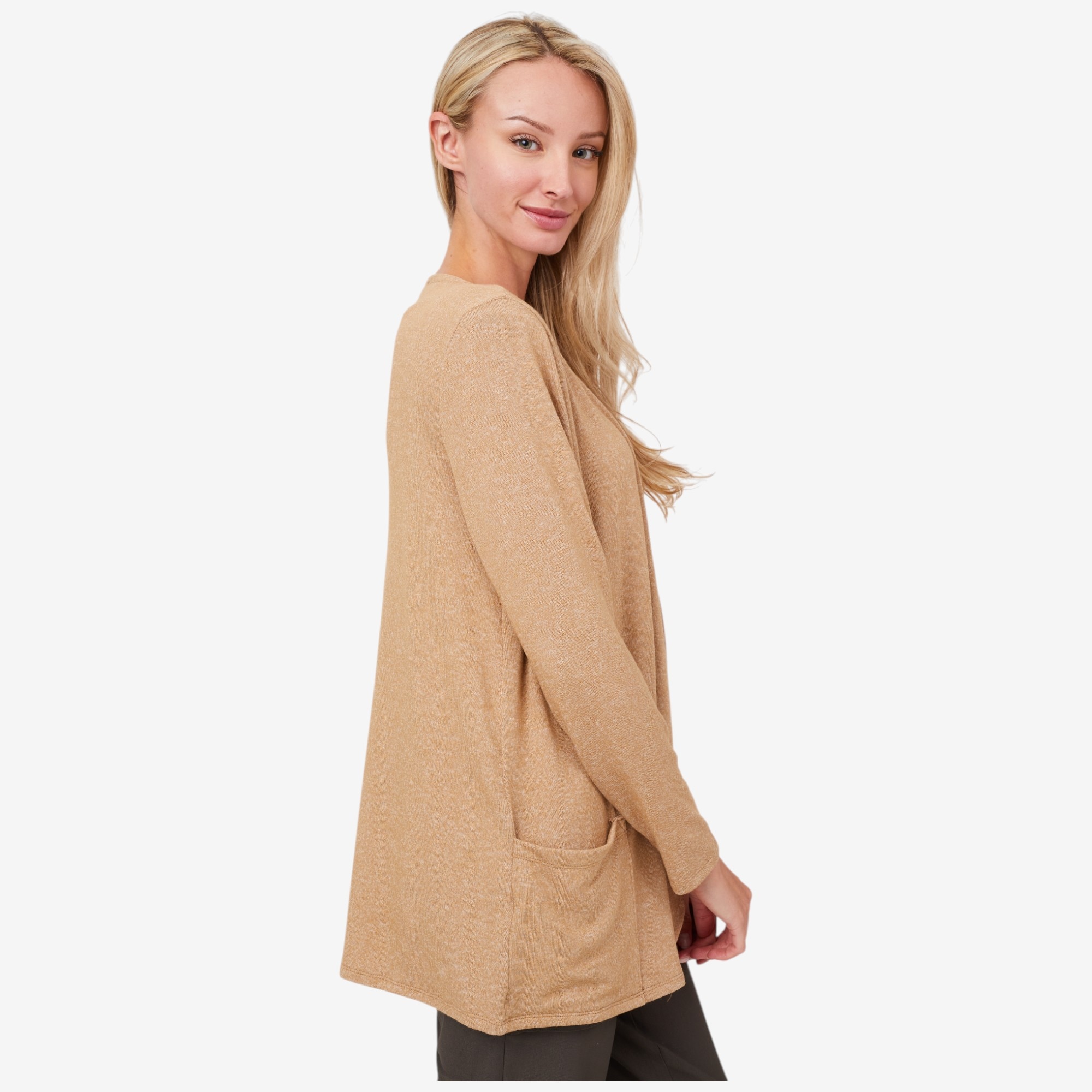 Kim & Co. Fine Sweater Knit Essential Long Sleeve Cardigan with Pockets ...