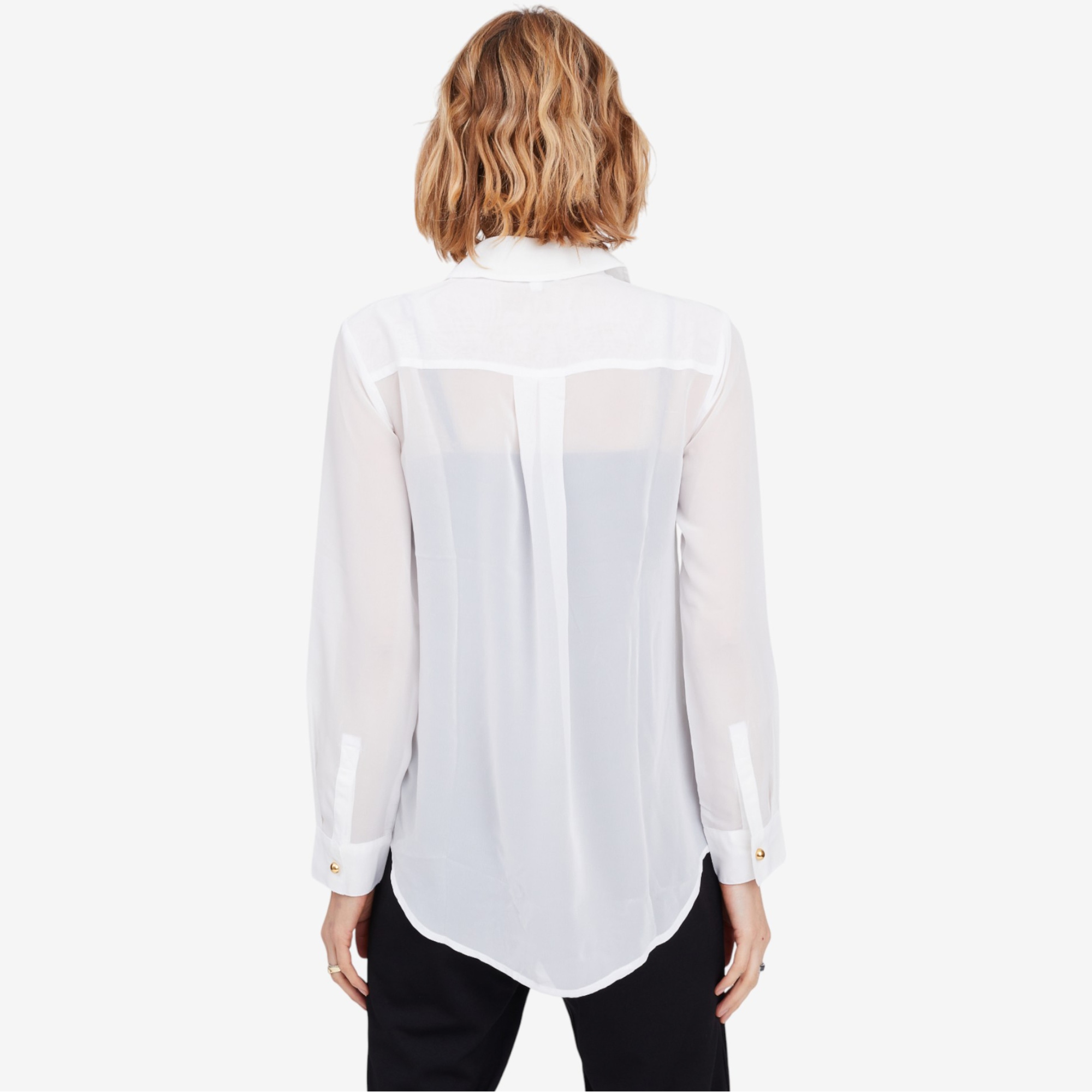 Isaac Mizrahi Chiffon Embellished Button Down Shirt - TSC.ca