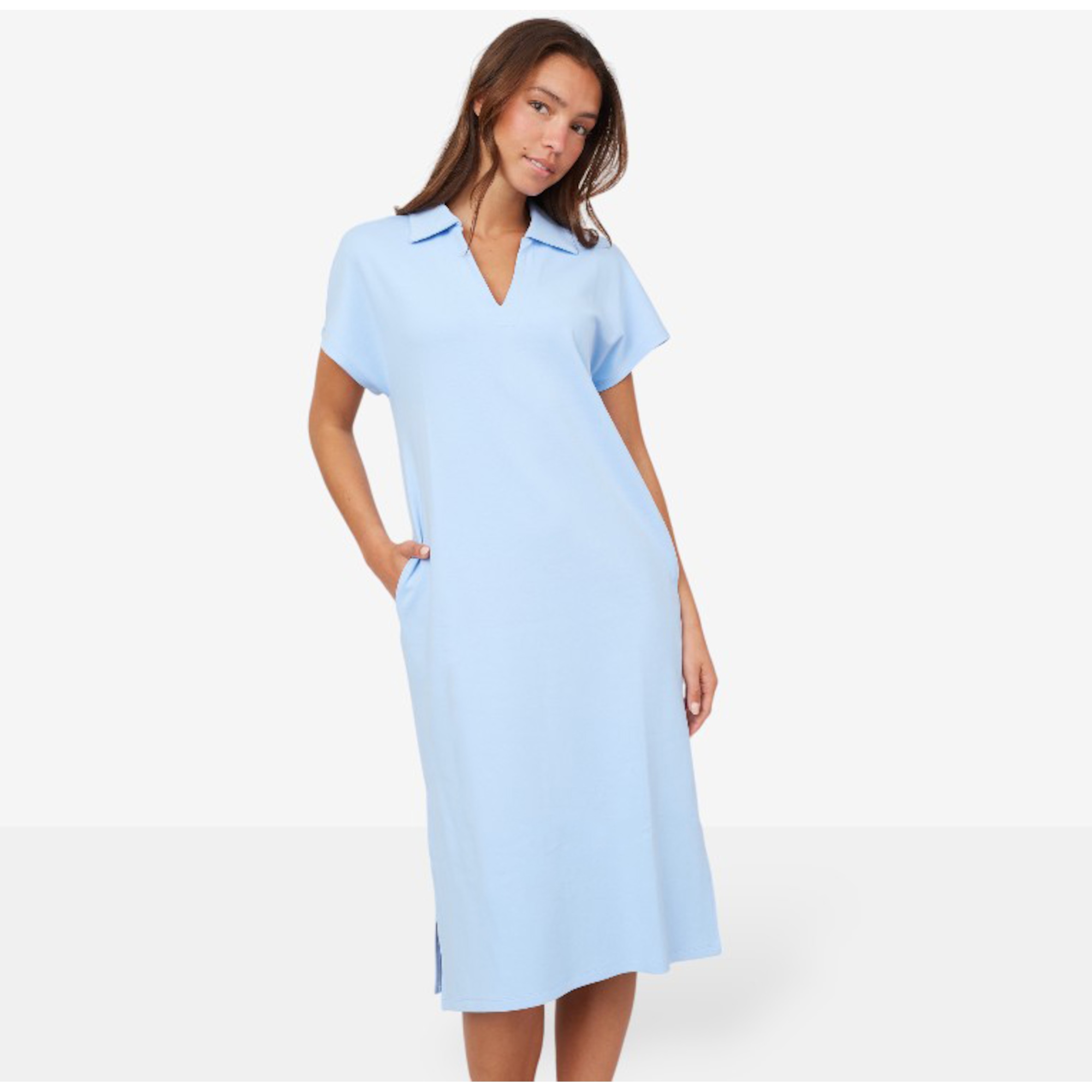 Isaac Mizrahi Cotton Interlock Midi Dress - TSC.ca
