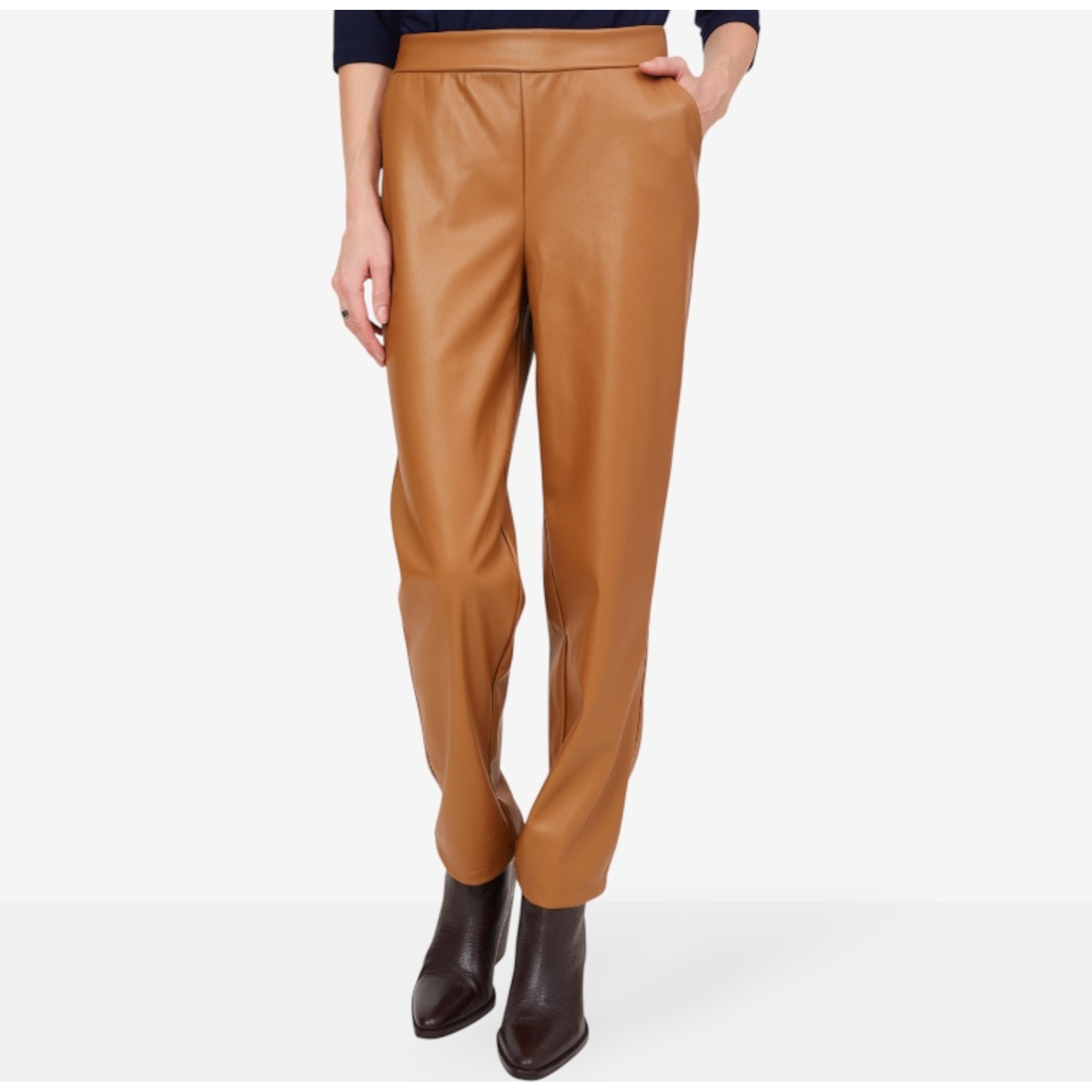 Kim & Co. Soft Vegan Leather Nova Narrow Leg Pant with Pockets - TSC.ca