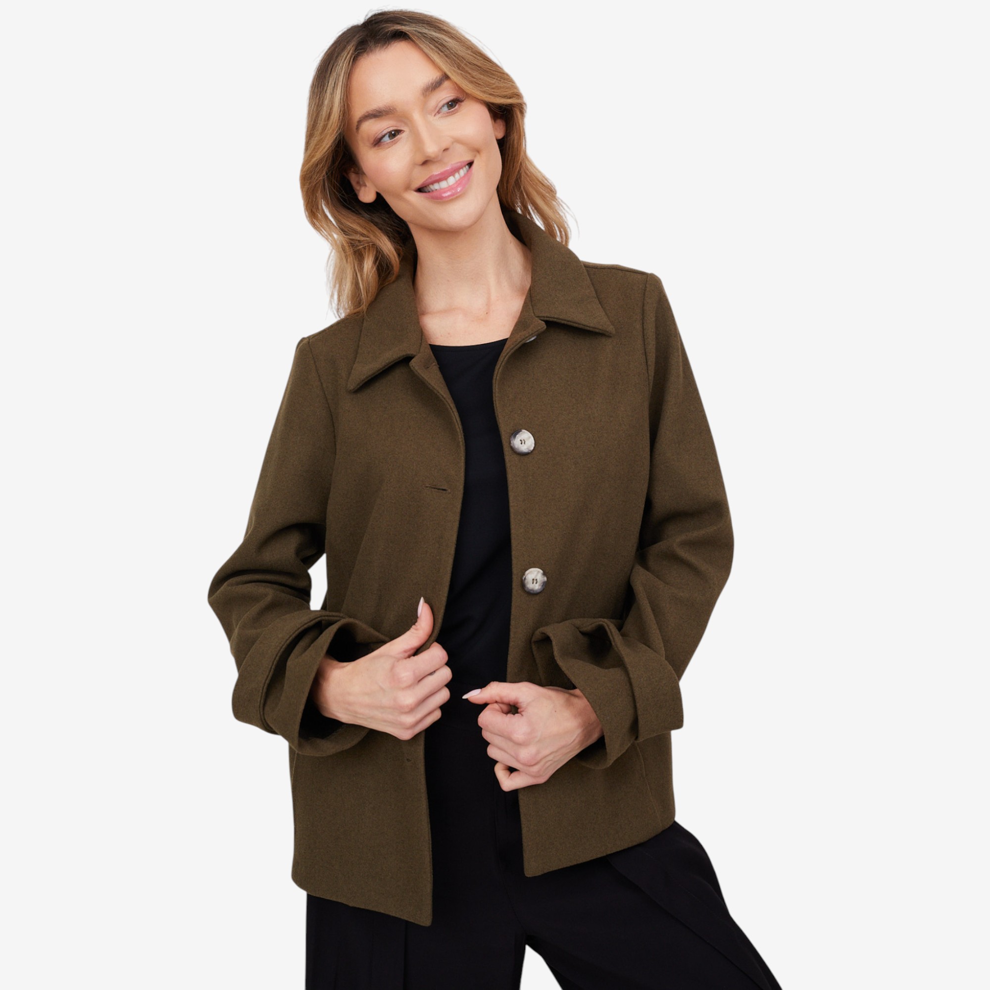 Mr. Max Giorgio Melton Jacket with Horn Button Detail - TSC.ca
