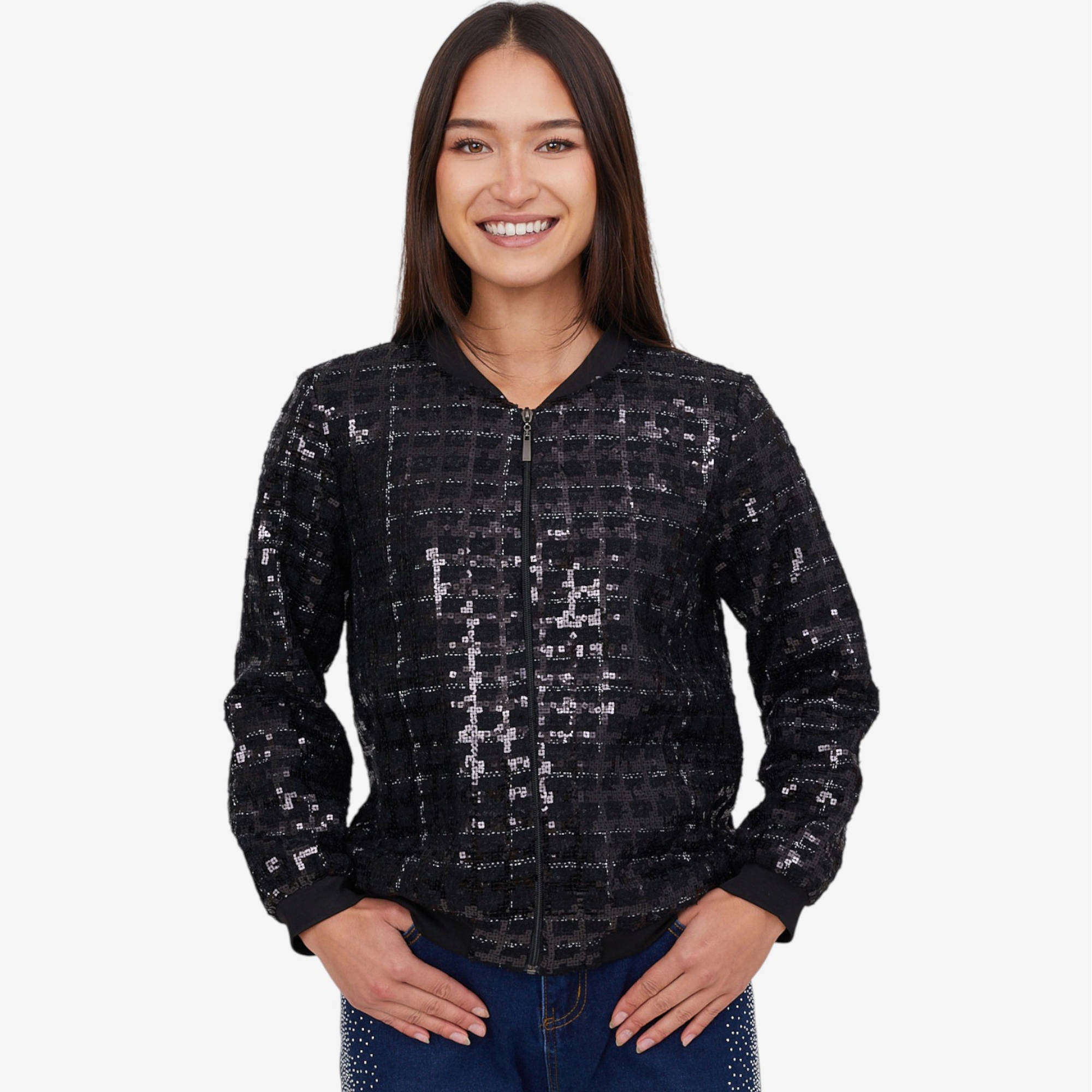 Brian Bailey Zip Jacket with Sequins - TSC.ca