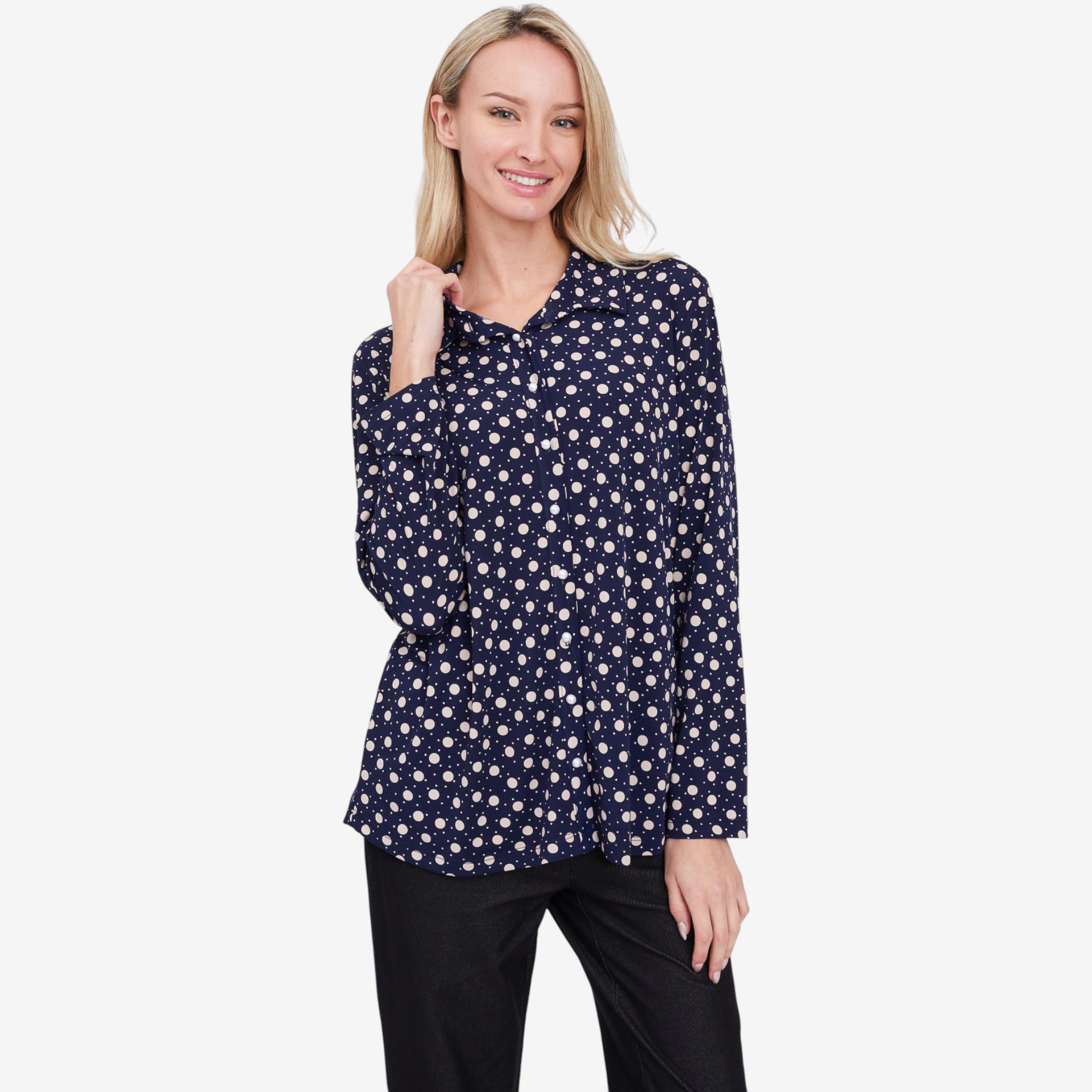 Kim & Co. Printed Brazil Knit Long Sleeve Shirt - TSC.ca