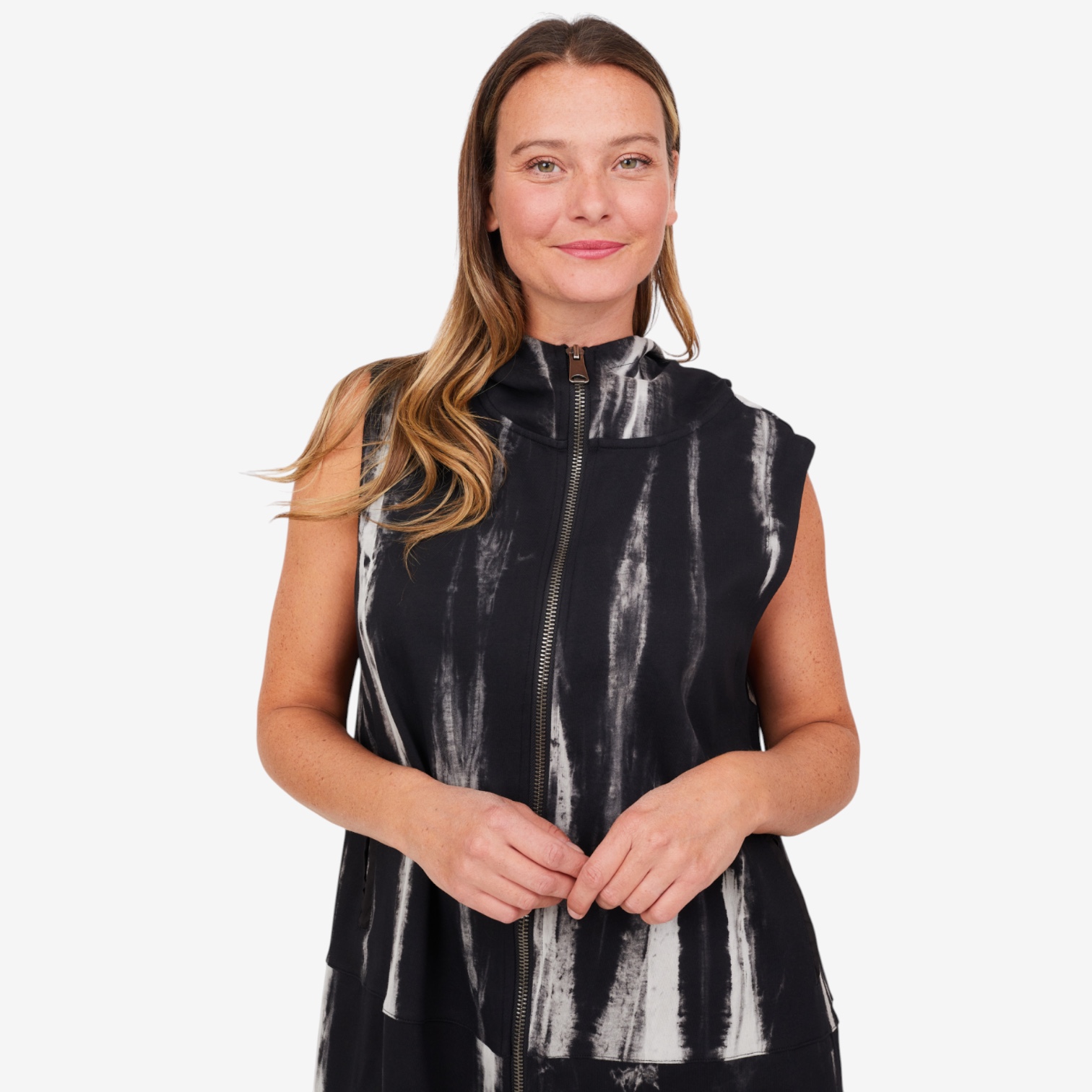 Red Coral Oversized Vest with Hood - TSC.ca