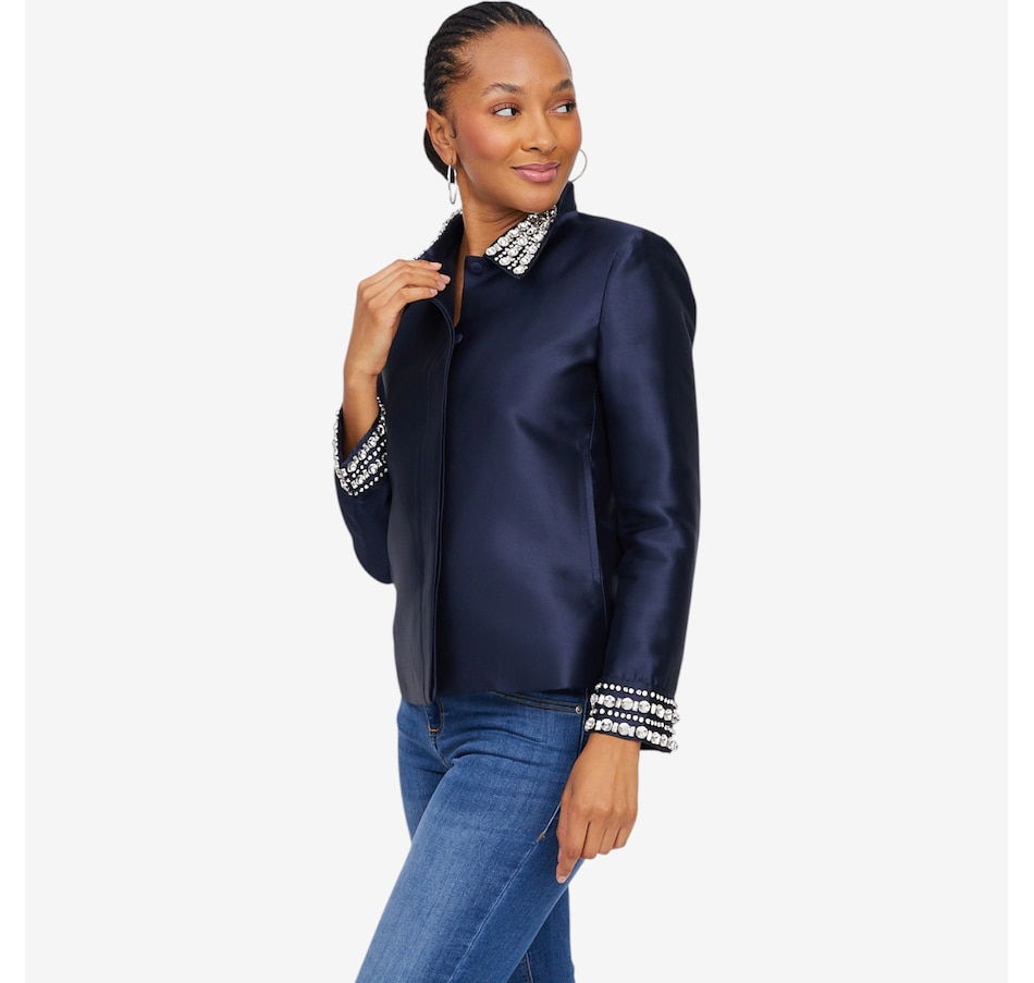 Brian Bailey Mikado Jacket with Crystal Detail - TSC.ca