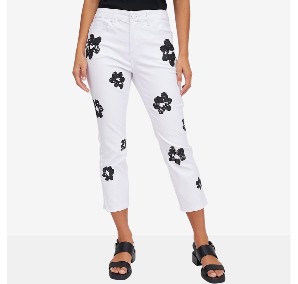 claudia ev Printed Slim Crop Pant - TSC.ca
