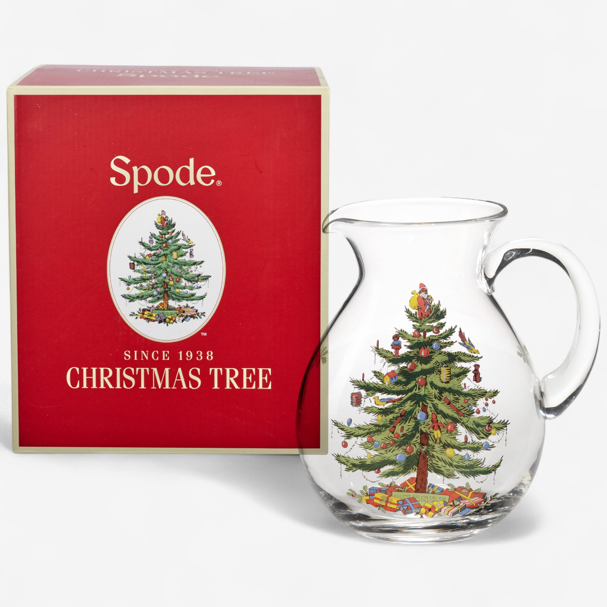 Spode Christmas Tree Glass Pitcher - TSC.ca