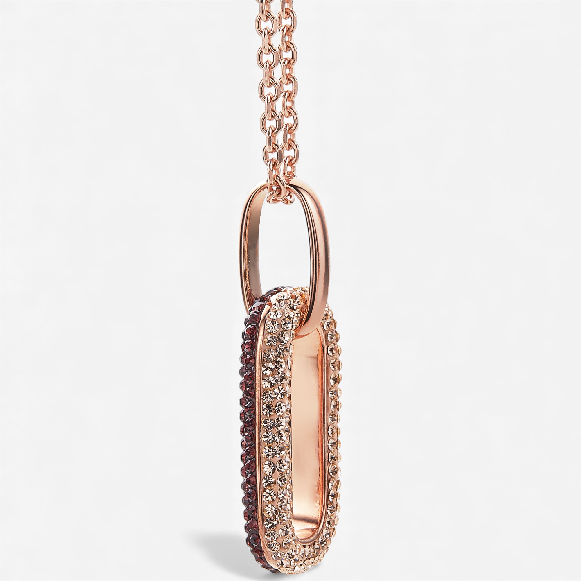 Hillberg & Berk Sterling Silver Reversible Sparkle Link Necklace with ...