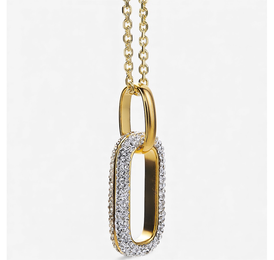 Hillberg & Berk Sterling Silver Reversible Sparkle Link Necklace with ...
