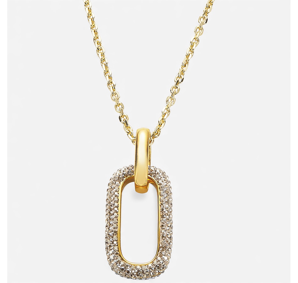 Hillberg & Berk Sterling Silver Reversible Sparkle Link Necklace with ...