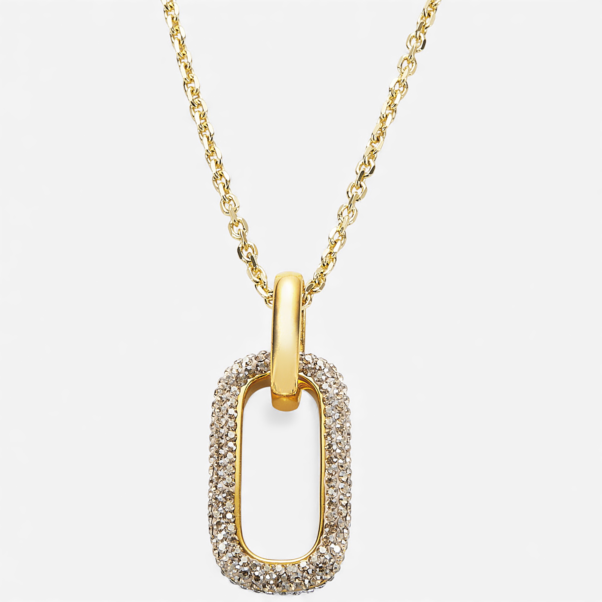 Hillberg & Berk Sterling Silver Reversible Sparkle Link Necklace with ...