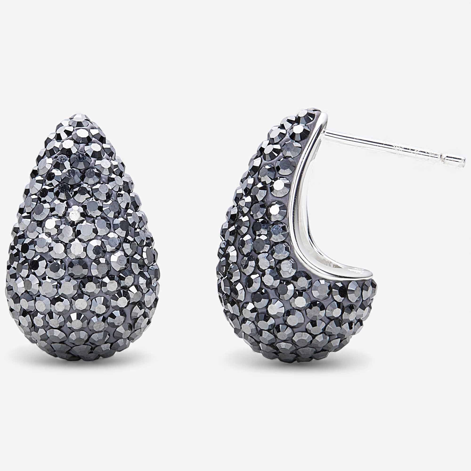 Hillberg & Berk Sterling Silver Mini Dream Puff Sparkle Stud Earrings ...