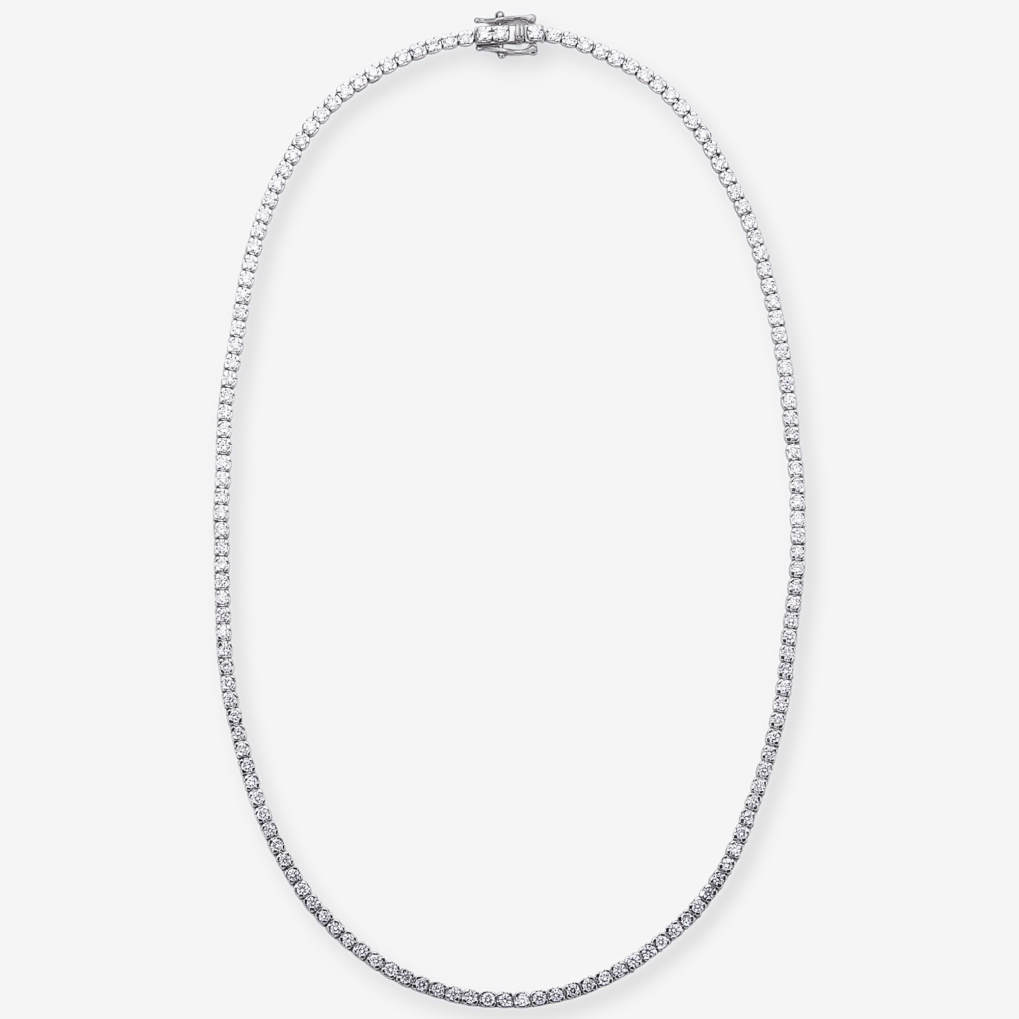 EVERA Diamonds Sterling Silver Diamond Tennis Necklace - TSC.ca