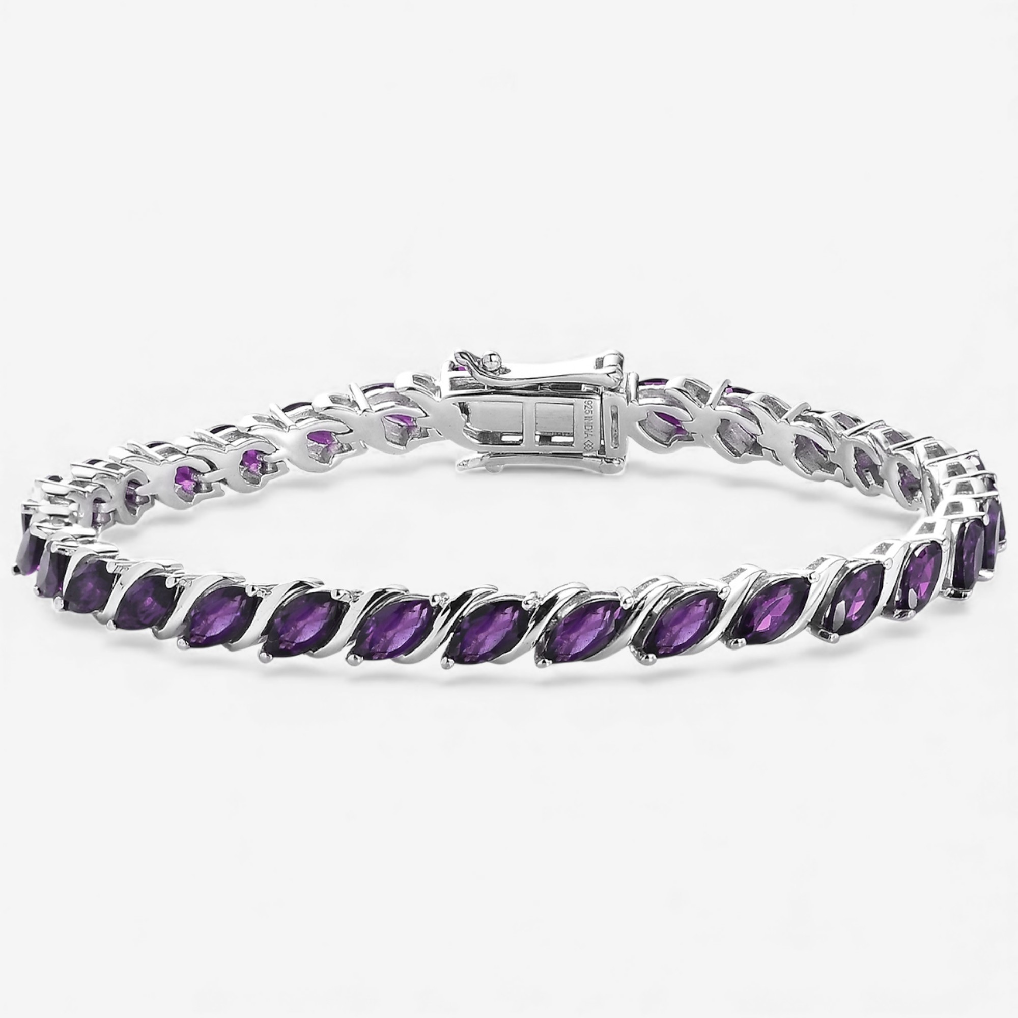 Gem Reflections Sterling Silver Marquise Gems Bracelet - TSC.ca
