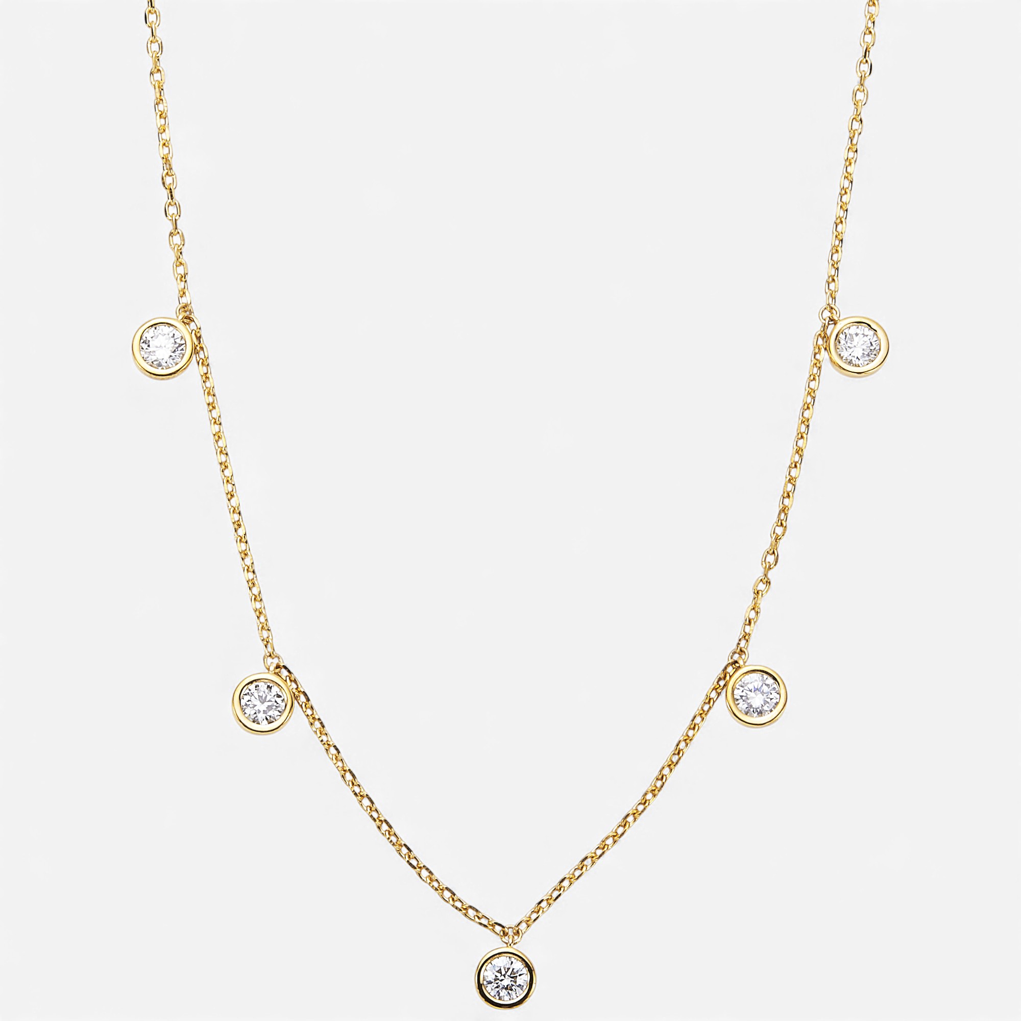 EVERA Diamonds Sterling Silver Diamond Station Necklace - TSC.ca