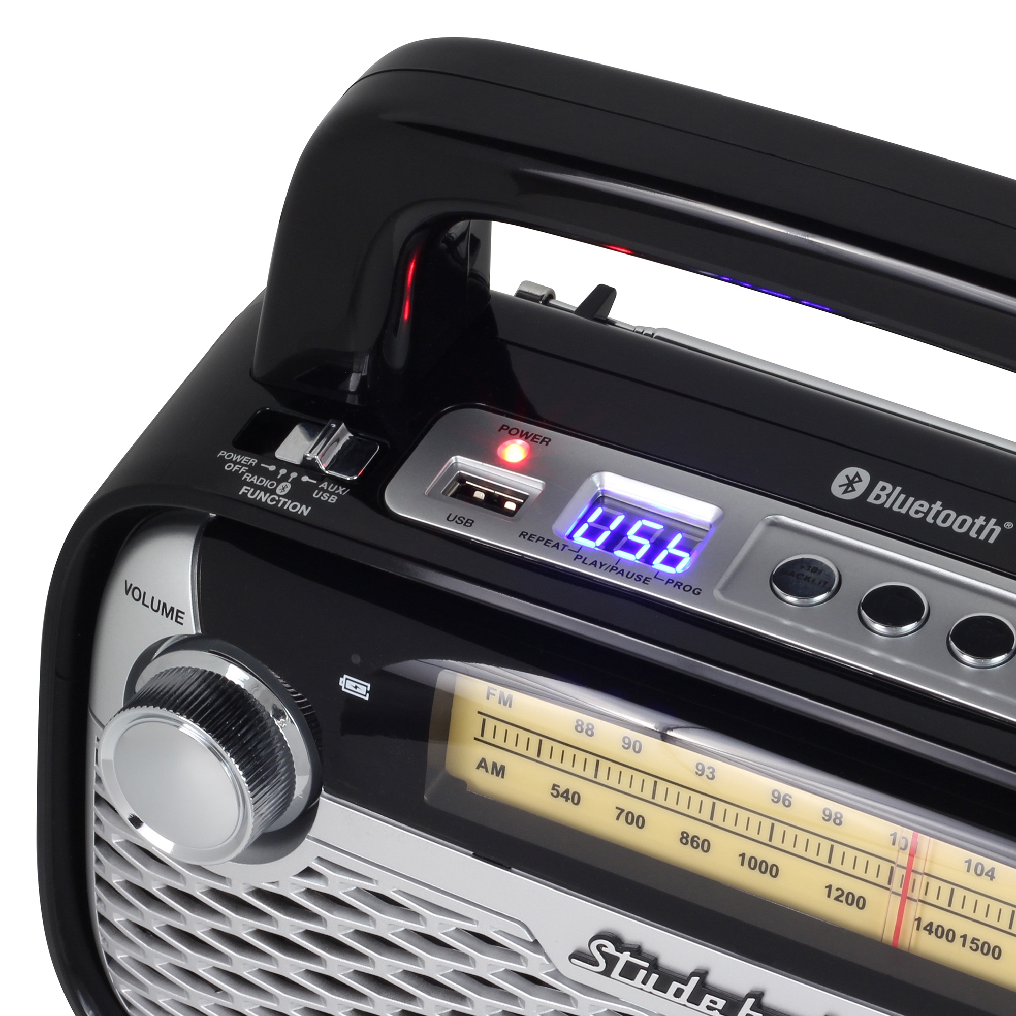 Studebaker Portable Bluetooth Speaker with AM/FM Radio (SB2006) - TSC.ca
