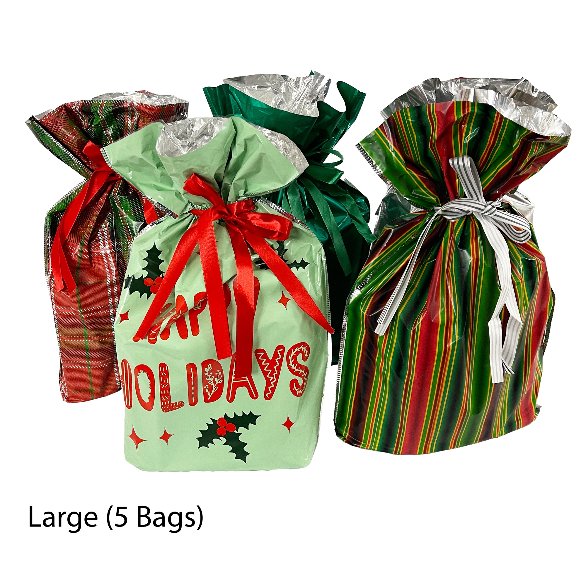 Holiday Memories 60-Piece Drawstring Gift Bag Set - TSC.ca