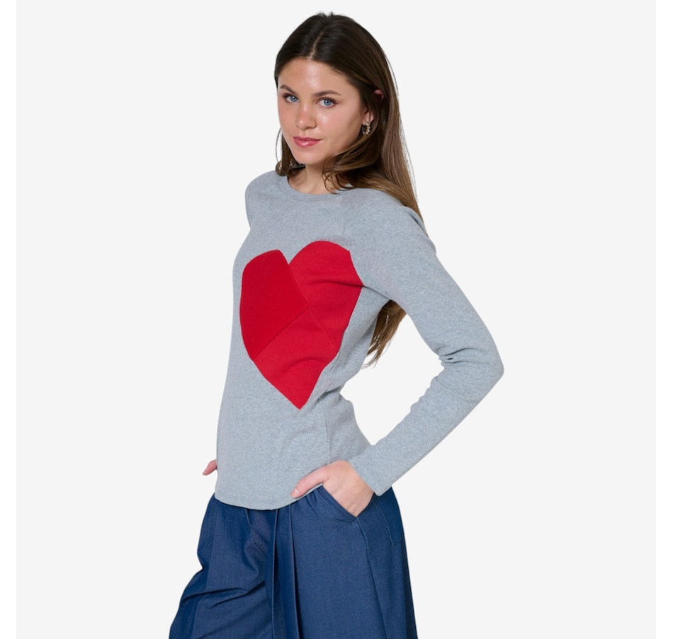 Preloved Tristanne Long Sleeve Heart Patch Top - TSC.ca
