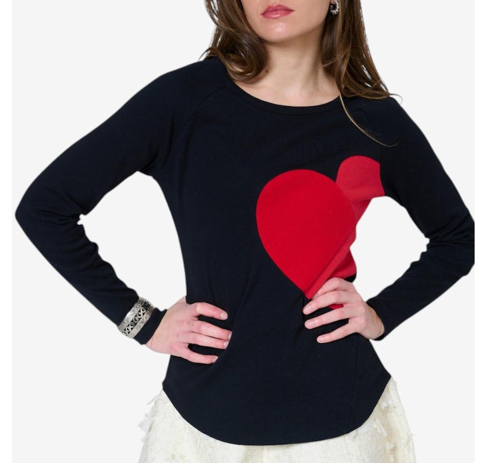 Preloved Tristanne Long Sleeve Heart Patch Top - TSC.ca
