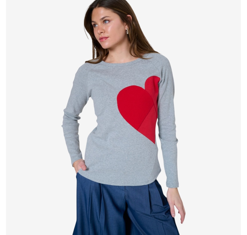 Preloved Tristanne Long Sleeve Heart Patch Top - TSC.ca