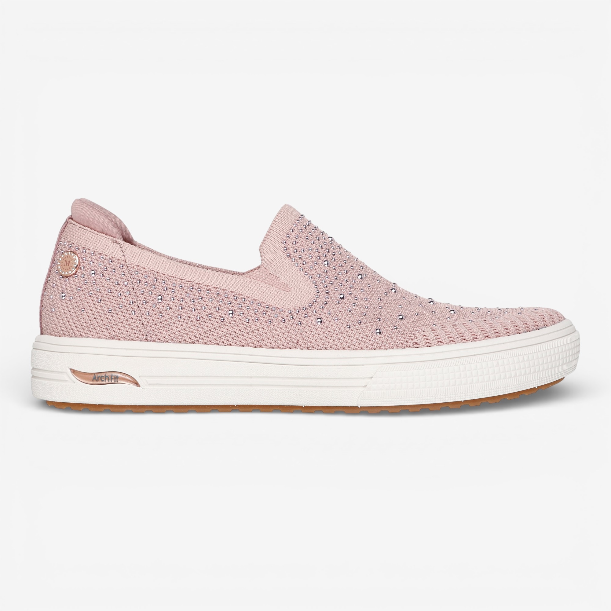 Skechers Martha Stewart Arch Fit Arcade Glitz Gal Embellished Knit Slip ...