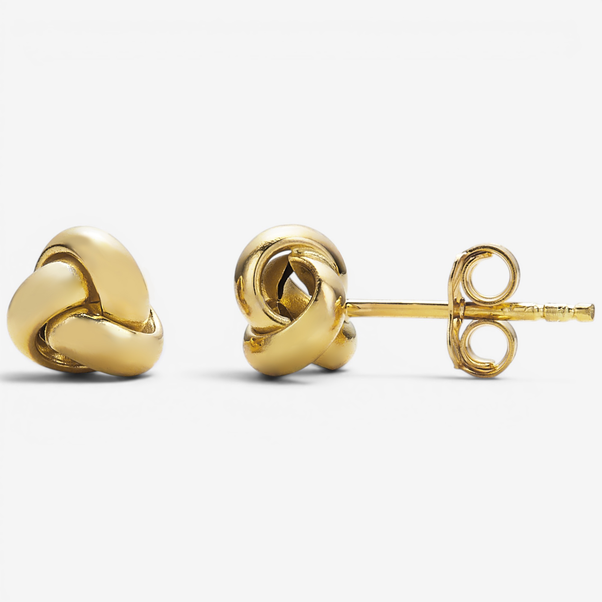 Uno A Erre 18K Yellow Gold Smooth Love Knot Earrings - TSC.ca