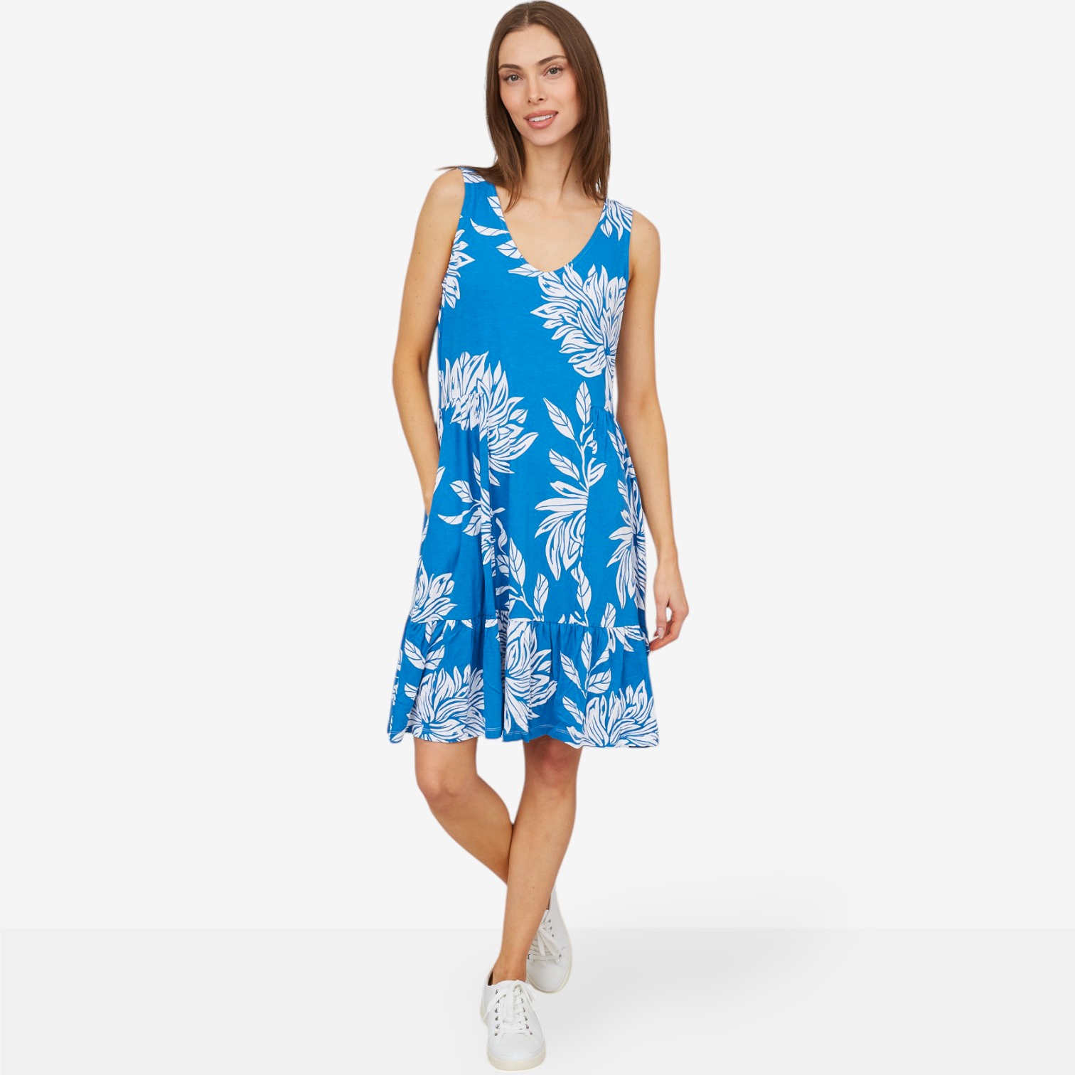 claudia ev Printed V-Neck Dress - TSC.ca