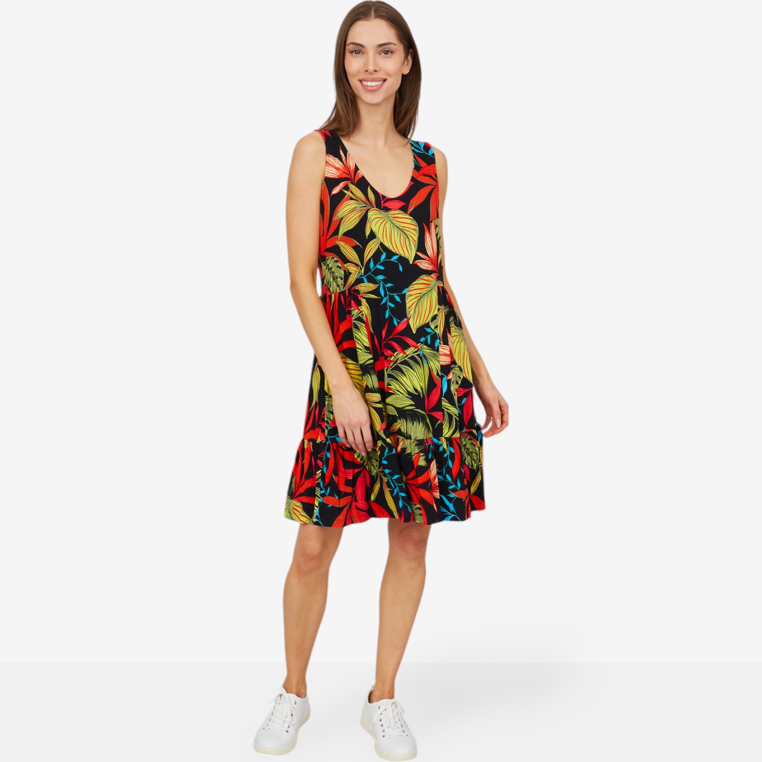 claudia ev Printed V-Neck Dress - TSC.ca