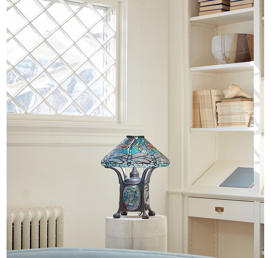 Tiffany Style Dragonfly Turtleback Base Table Lamp - TSC.ca
