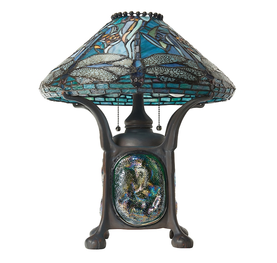 Tiffany Style Dragonfly Turtleback Base Table Lamp - TSC.ca