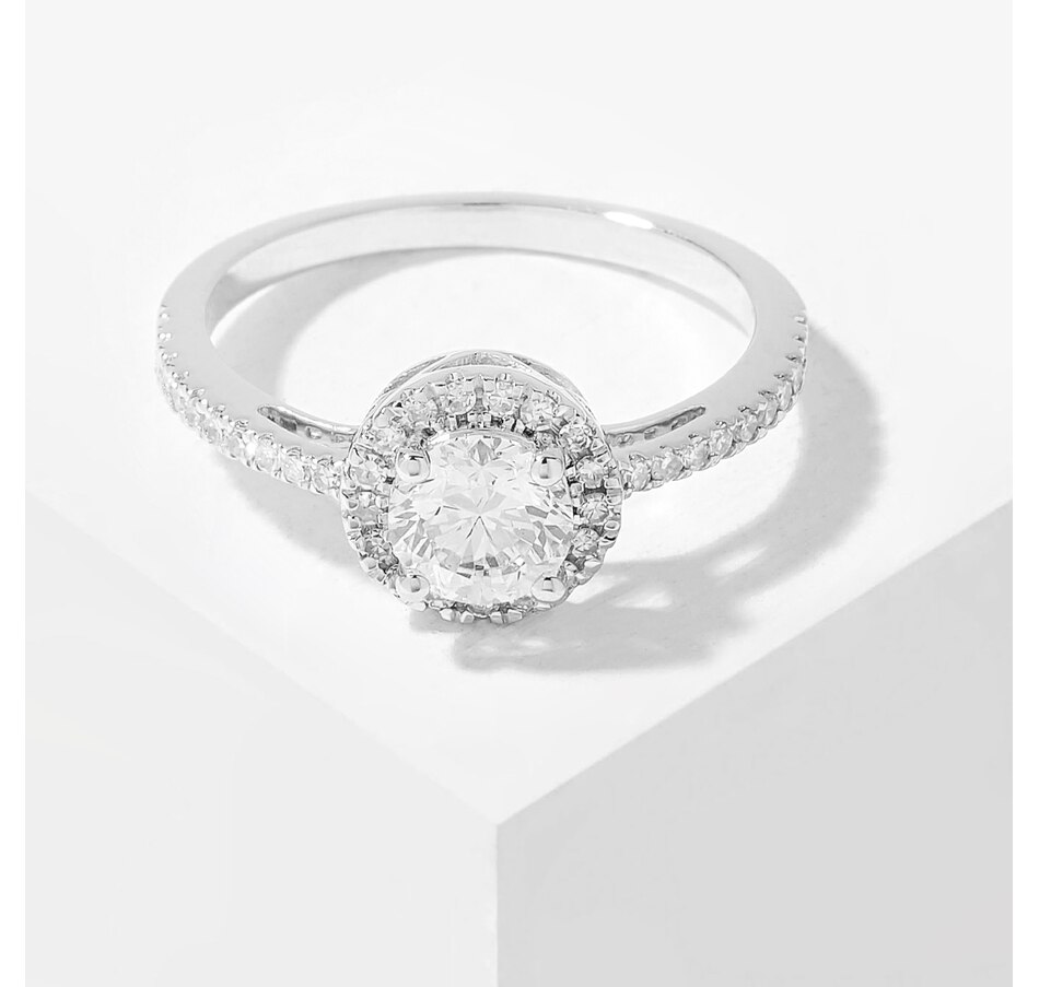 EVERA Diamonds 14K Gold 1.00ctw Diamond Halo Ring - TSC.ca