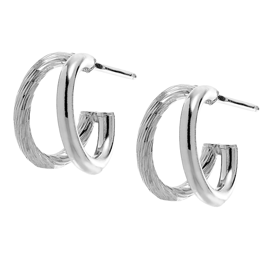 tsc.ca - Silver Gallery Sterling Silver Double Hoop Earrings
