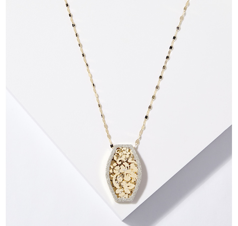 Stefano Oro 14K Gold Ricami Diamond Dust Necklace - TSC.ca