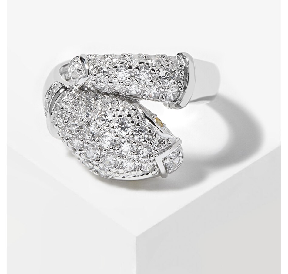 Diamonelle Sterling Silver Diamonelle Snake Ring - TSC.ca