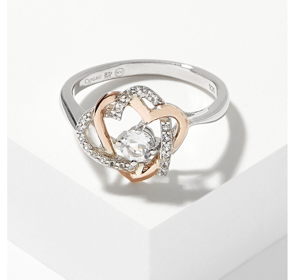 Clogau Gold 10K Rose Gold and Sterling Silver Always In My Heart White ...