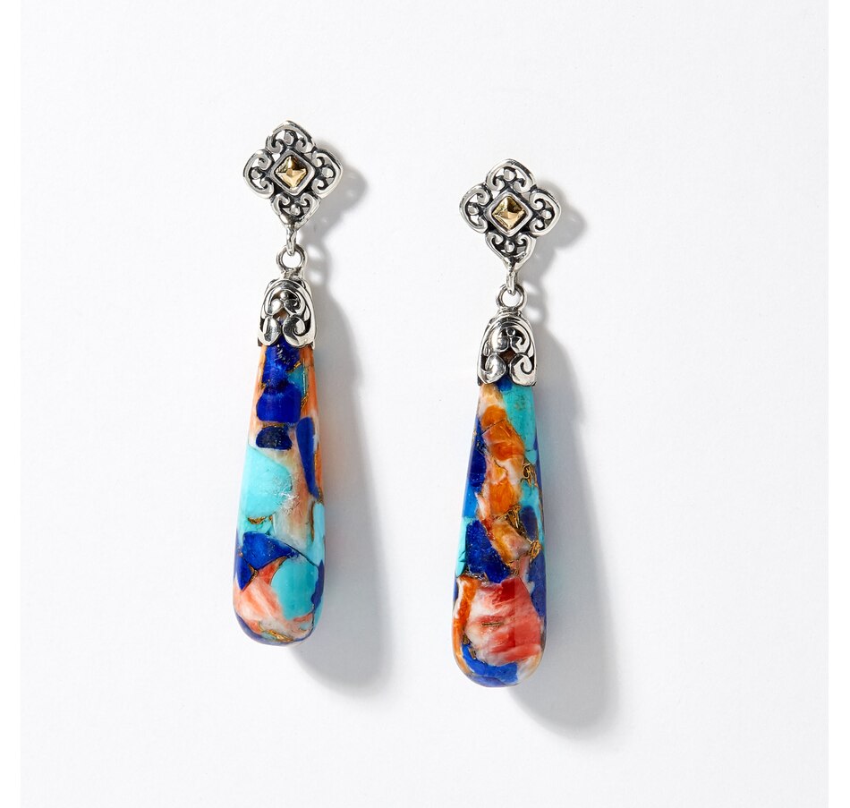 Samuel B. Collection Sterling Silver 18K Yellow Gold Lapis, Turquoise ...