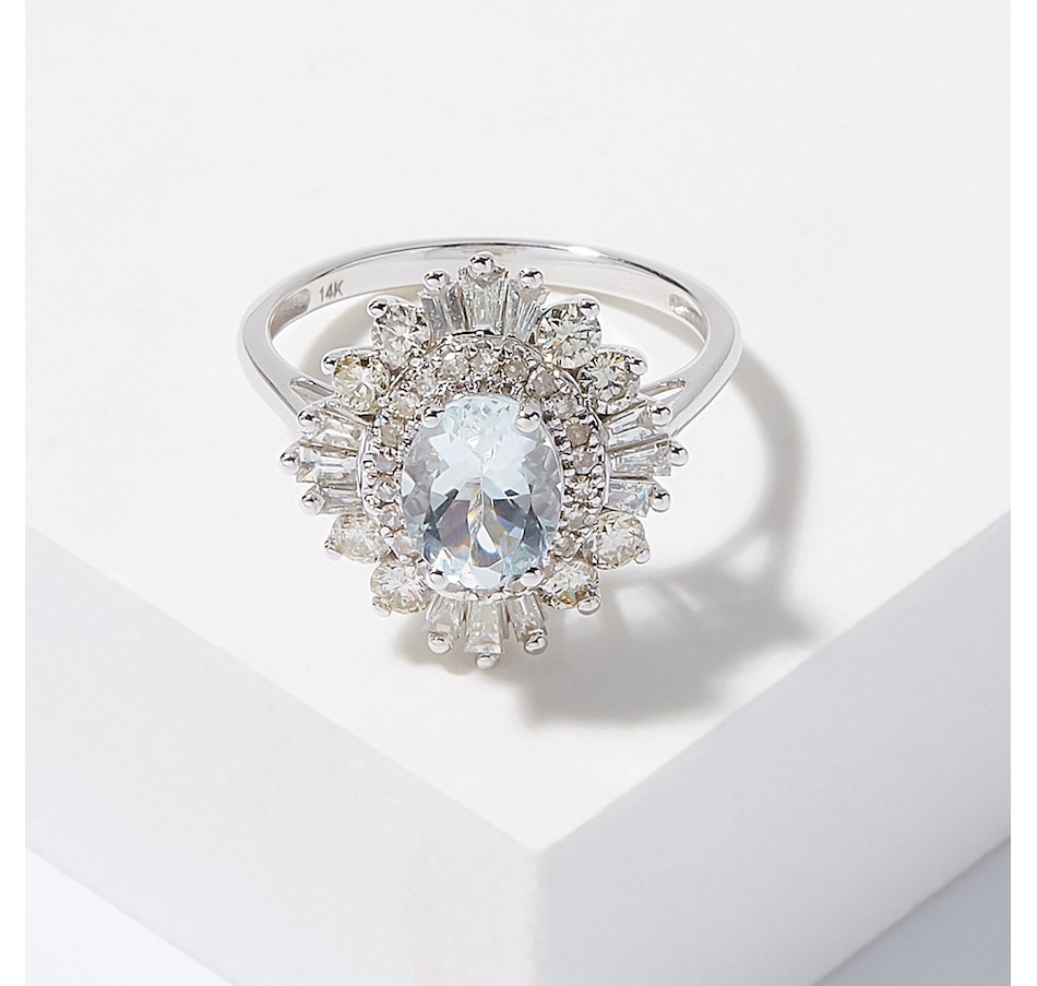 Gem Creations 14K Gold Gemstone & Diamond Ballerina Ring - TSC.ca