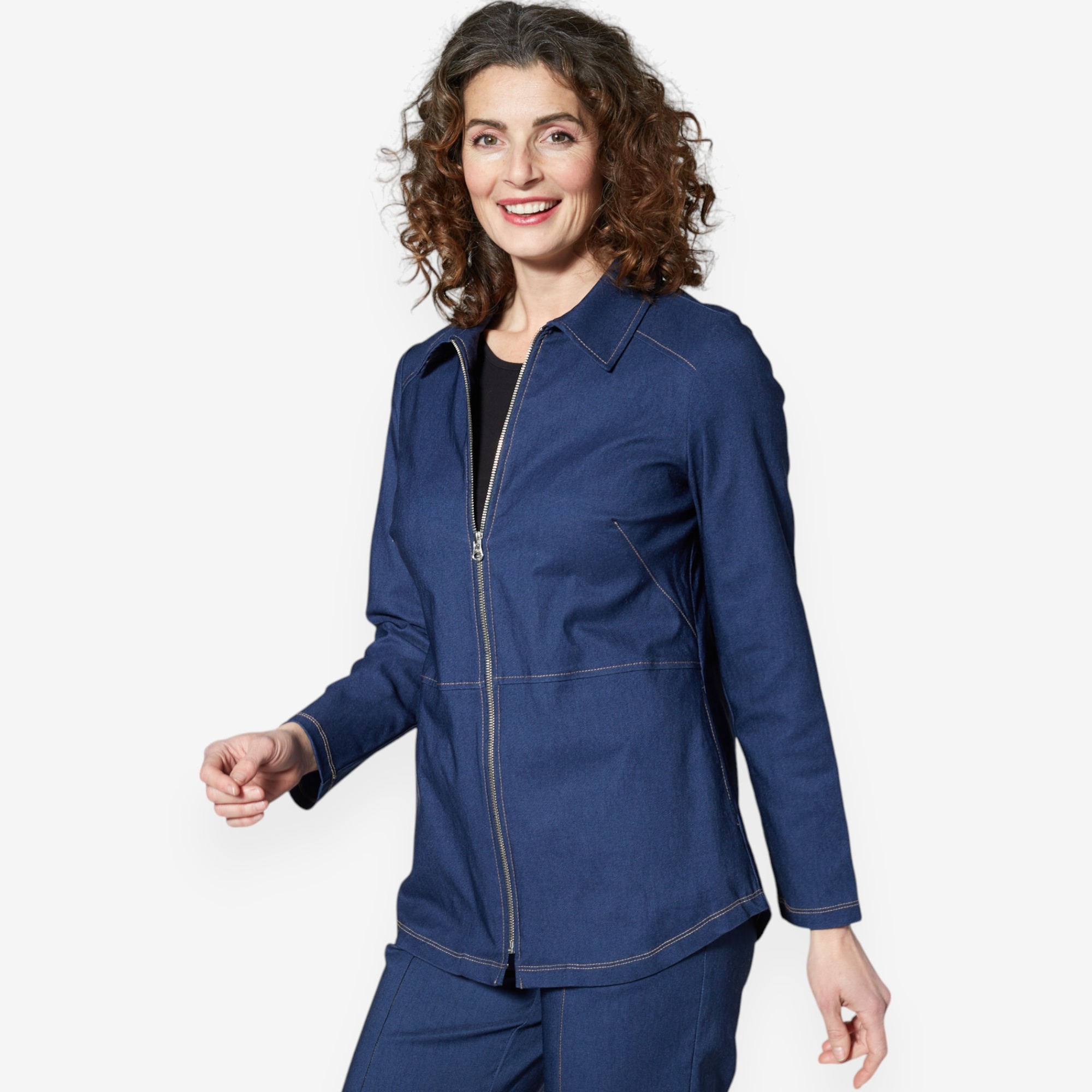 Mr. Max Modern Stretch Denim Zip Jacket - TSC.ca