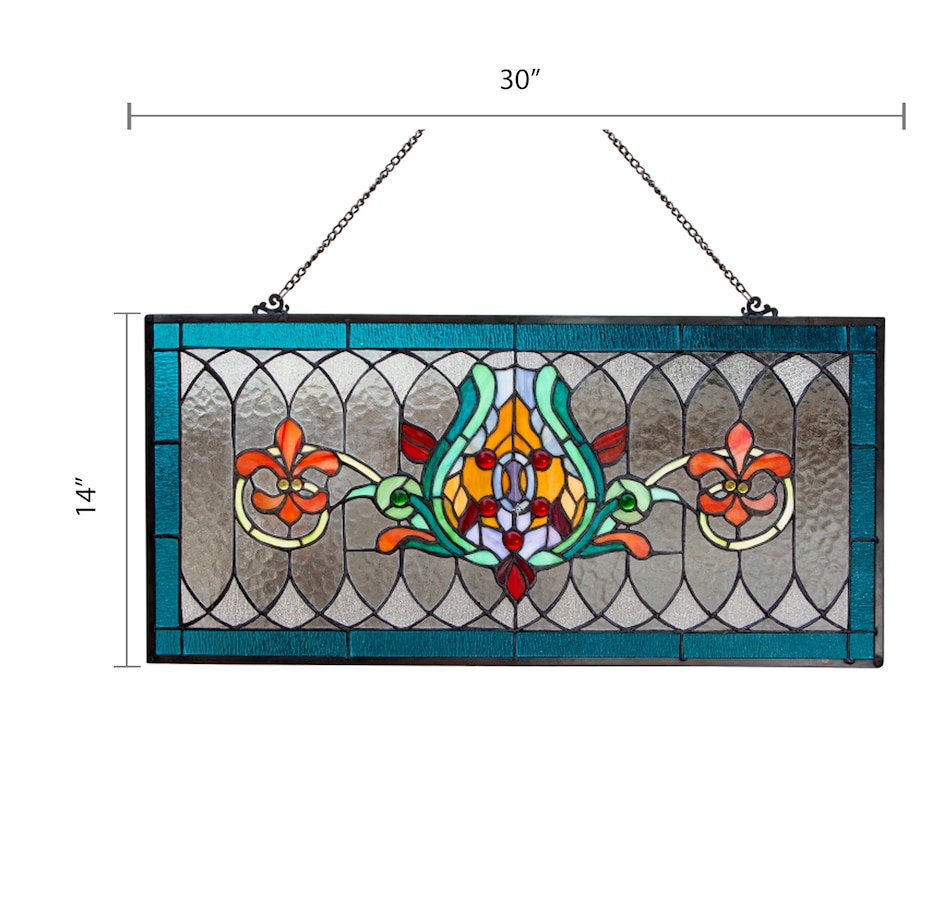 Home & Garden - Décor - Window Treatments - Tiffany Style Blue Fleur de ...